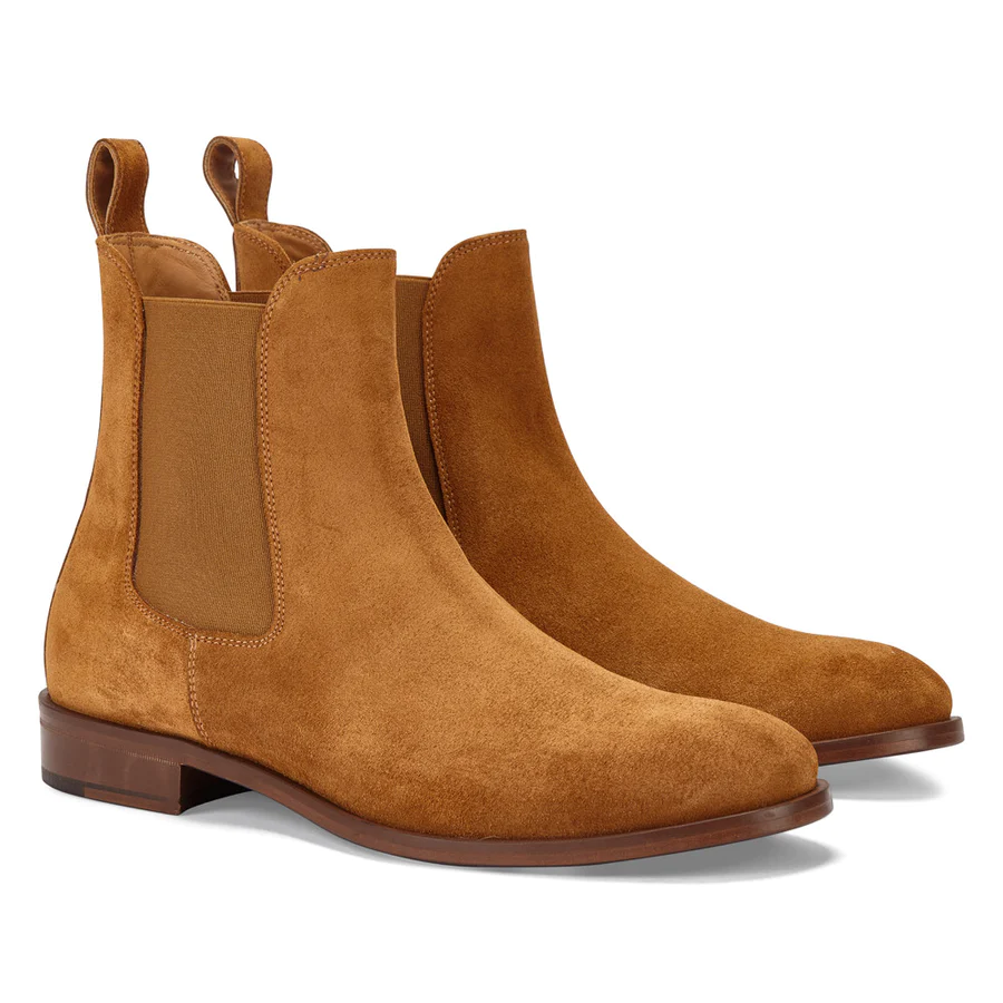 Tan Suede Chelsea Boots for Men's Leather Ankle Boots - Leather Aesthetics
