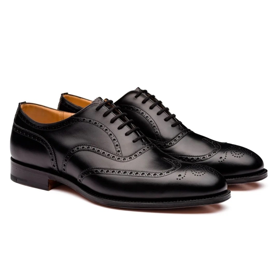 Black Wingtips Brogue Shoes for Men's Dress Shoes - Leather Aesthetics